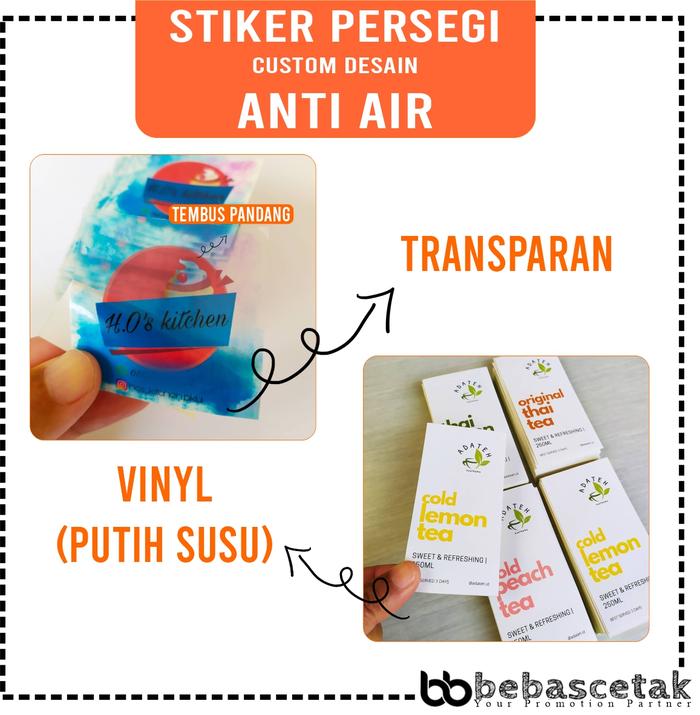 Jual Cetak Sticker/Stiker Label Produk (Bahan Vinyl) - Kota Bandung ...