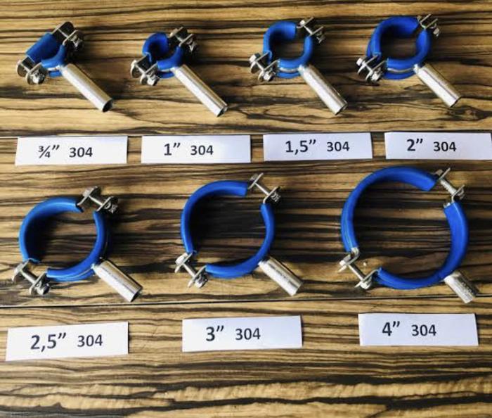 Jual Clamp Pipa Holder SS304 1 " - Clamp Pipa Sanitary - Klem Pipa SS ...