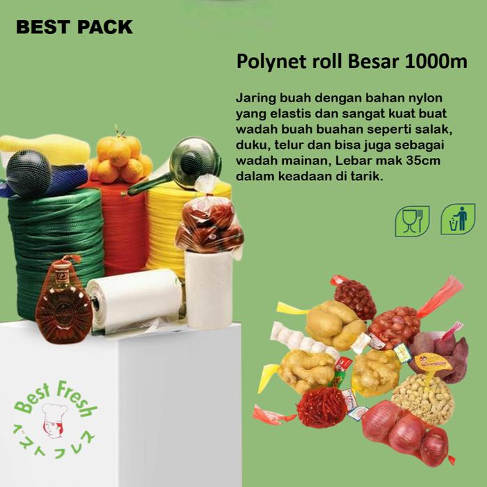 Jual jaring buah / polynet roll besar merk best fresh (1000m) - Jakarta ...