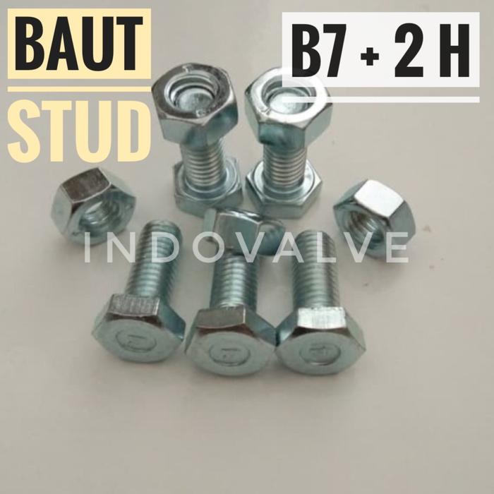 Jual Mur Baut Bolt Nut Stud Bolt 3/4 x 165 mm (galvanis) - Jakarta ...