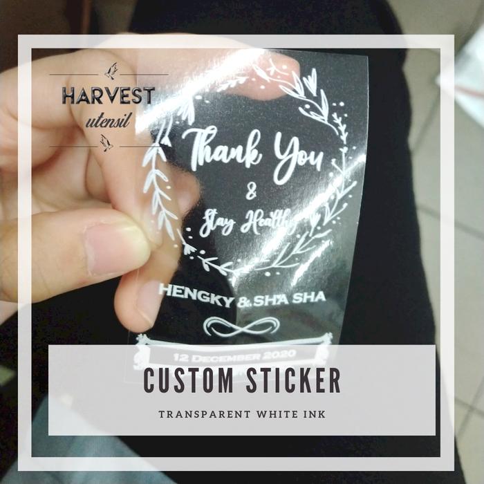 Jual CETAK STICKER VINYL A3 TRANSPARAN TINTA PUTIH + CUTTING KISS CUT ...