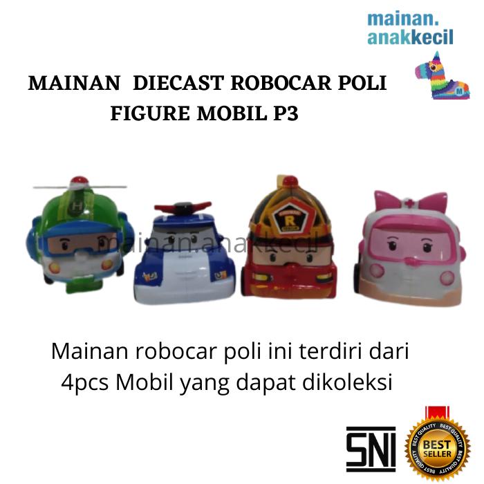 Jual MAINAN ANAK DIECAST ROBOCAR POLI FIGURE MINIATUR MOBIL 4PCS ...