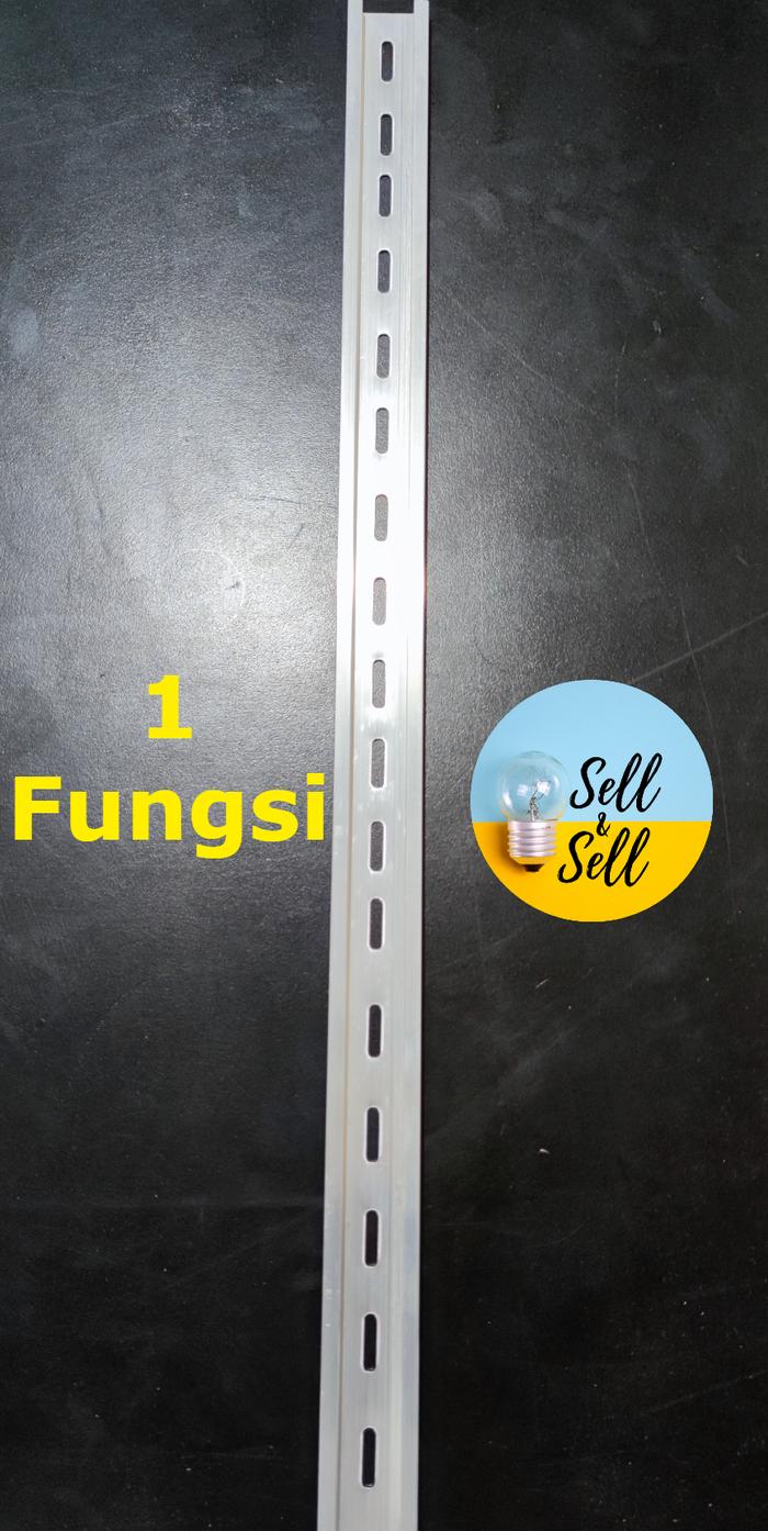 Jual Din Rail MCB 1 Fungsi TEBAL (1 meter) / Din Rell Omega Alumunium 1 ...