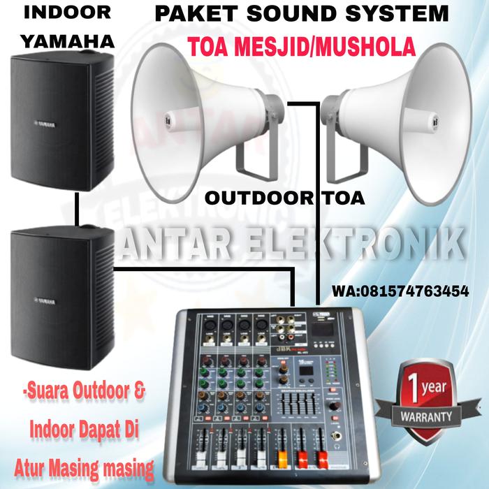 Jual Paket Sound system Toa Masjid/Mushola 2 Indoor Speaker Yamaha ...