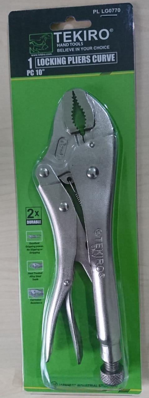 Jual Tang Buaya Bengkok 10" (Locking Grip Pliers Curve) Tekiro PL ...