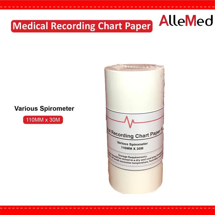 Childbirth Education Tools 57mm X 25m White Spirometry Chart Paper - 10 ...
