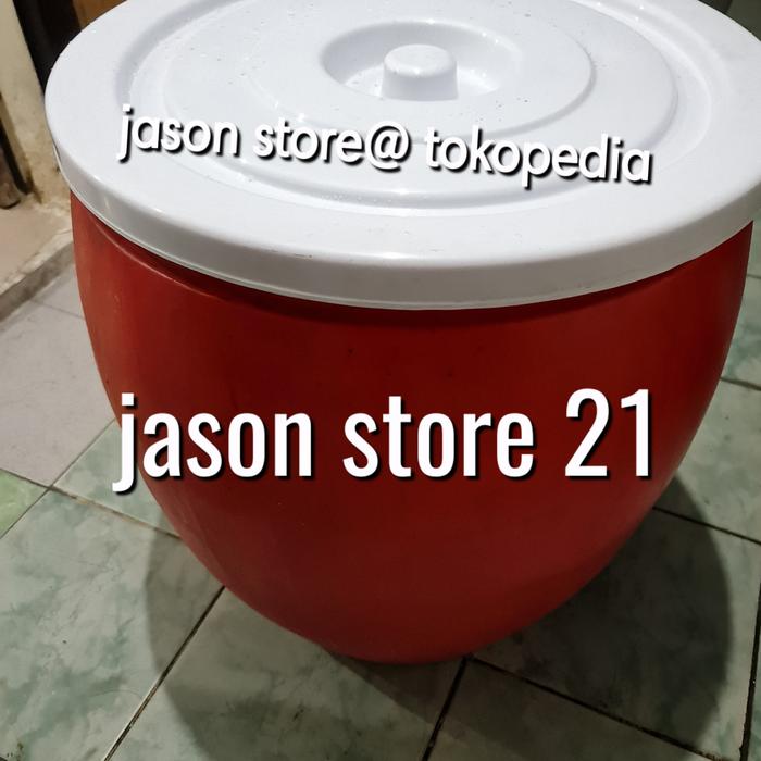 Jual SALE TONG AIR 130 LITER (ADA TUTUP)/GENTONG AIR MERAH 130 L/TONG ...