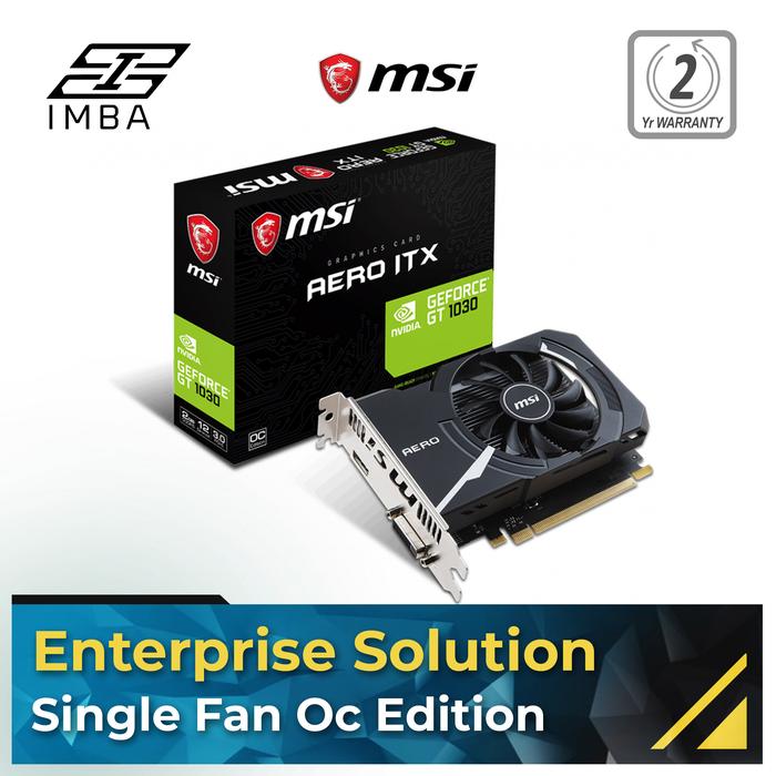 Promo MSI GEFORCE GT 1030 AERO ITX 2G OC 2GB GDDR4 [GPU] Cicil 0% 3x ...