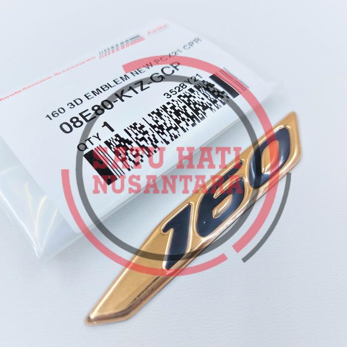 Promo (PCX 160) Honda ORI 160 3D Emblem / Logo Sticker Stiker - Copper ...