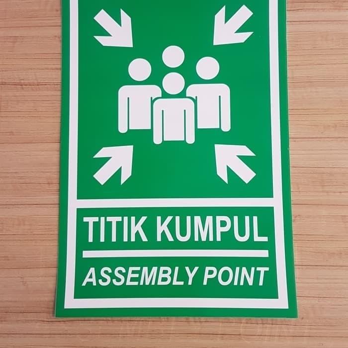 Titik Kumpul Logo Jual Sign Titik Kumpul/Assembly Point Ukuran 10cmx