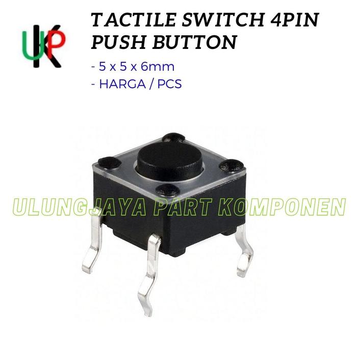 Jual tactile switch push button 4pin 4 kaki - Kab. Bekasi - Ulungjaya ...