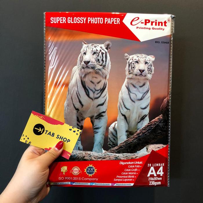 Jual EPRINT SUPER GLOSSY PHOTO PAPER 230 GSM KERTAS FOTO - Jakarta Barat - Tabshopjkt | Tokopedia