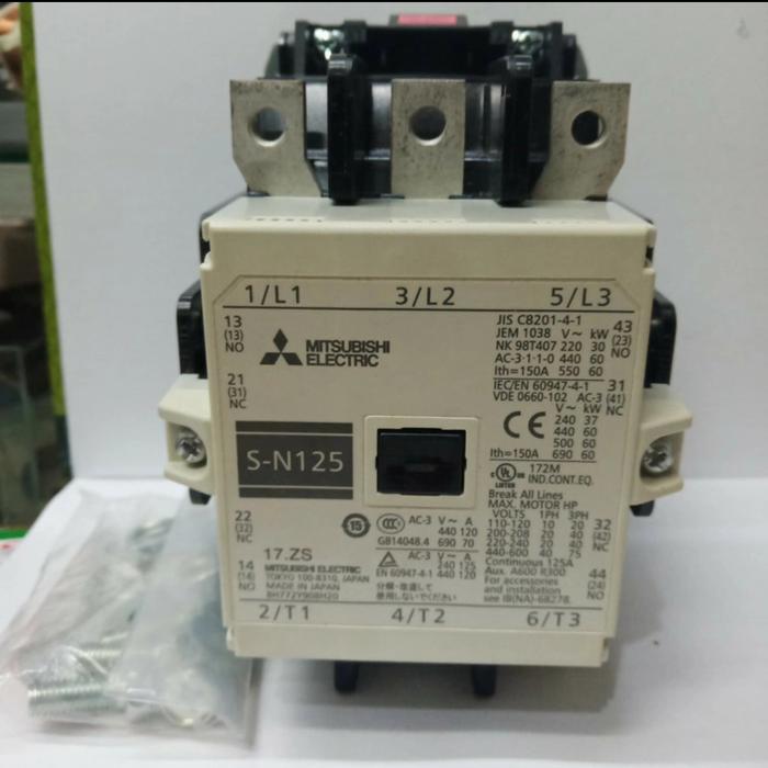 Jual Kontaktor / Contactor Mitsubishi S-N125 SN125 110V 220V 380V AC Coil - Jakarta Pusat ...