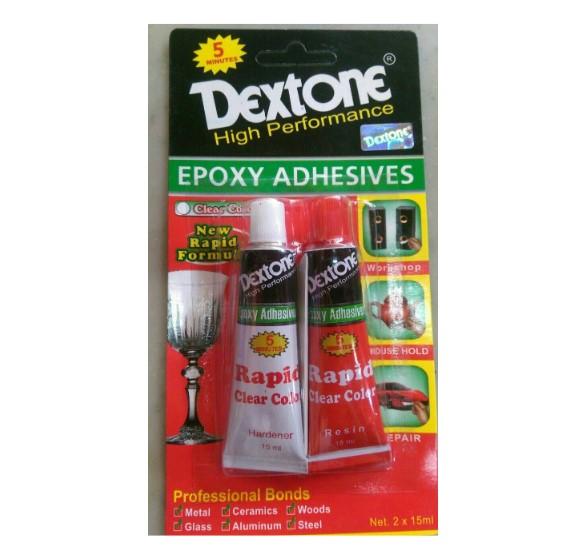 Jual Lem Epoxy Dextone Rapid 5 Menit Clear Color 30 ml Lem Campur ...