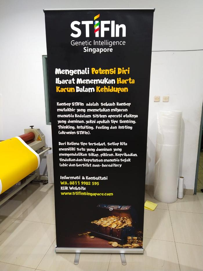 Jual Banner Roll Up alumunium Ukuran 80 x 200 plus printing - Jakarta ...