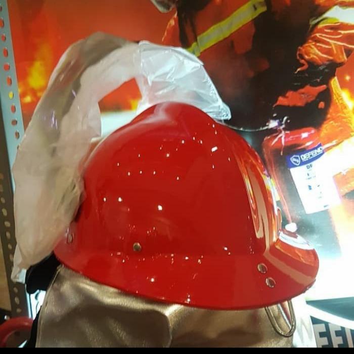 Jual HELM PEMADAM KEBAKARAN FIRE FIGHTER HELMET EXTINGUISHER RED SAFETY ...