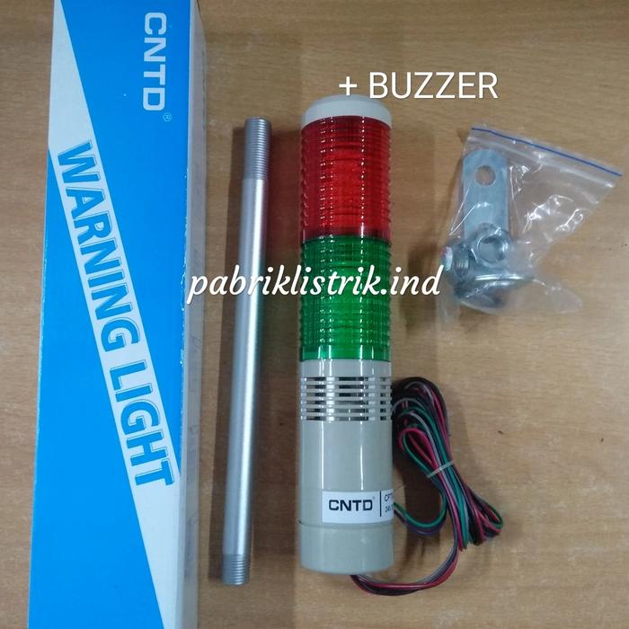 Jual Tower light lamp 2 lampu bunyi / buzzer CPT5 2K 220V AC or 24V DC ...