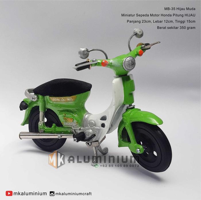 Jual Miniatur Sepeda Motor Honda Pitung warna Hijau - Diecast Montor ...