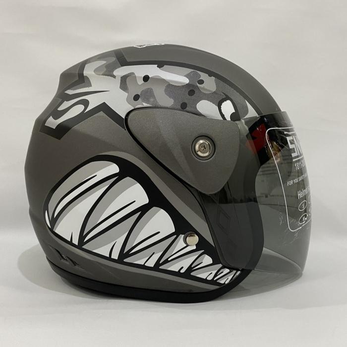 Jual Helm Motor Evo Bullet Abu-Abu Doff Nouvo SNI Dewasa Motif ...