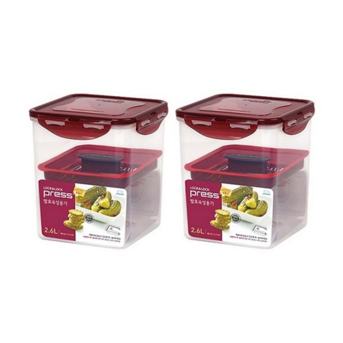 Jual 2Pcs Kotak Kimchi Press Container Food Storage Kotak Fermentasi ...