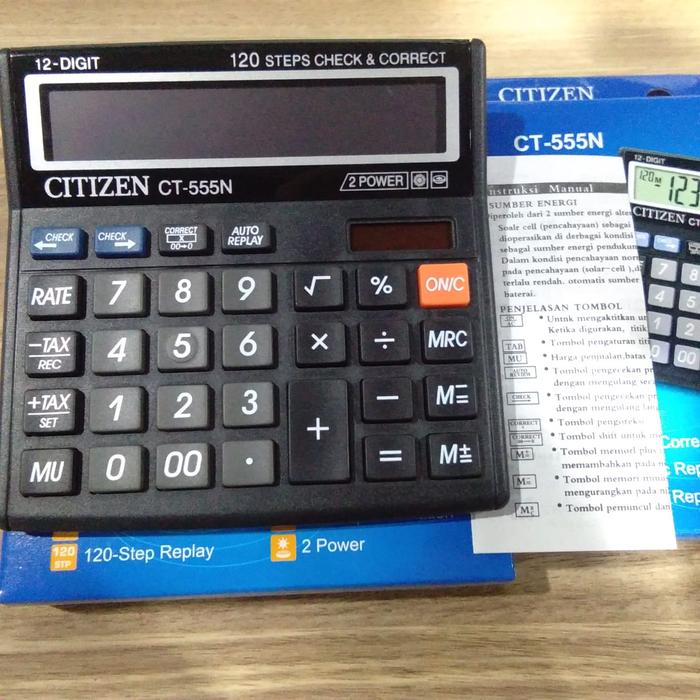 Jual Kalkulator Citizen CT-555N / CT 555 N / Mark Up Calculation 12 ...