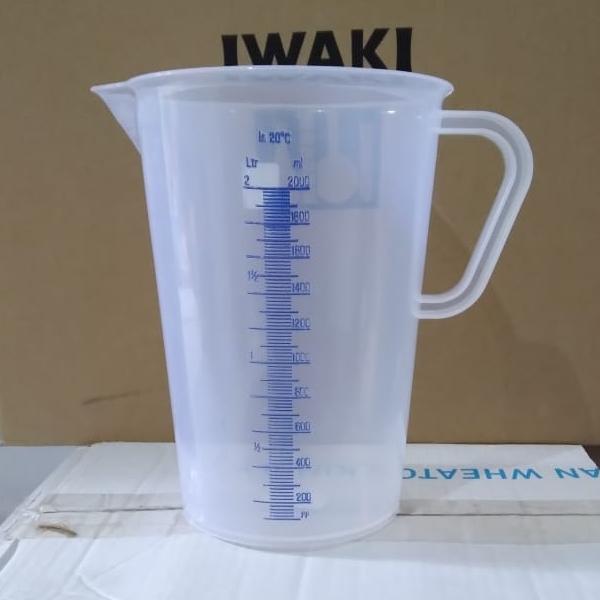 Jual Beaker Plastik 2 L. Beaker PP with handle 2 L. Gelas Ukur Plastik ...