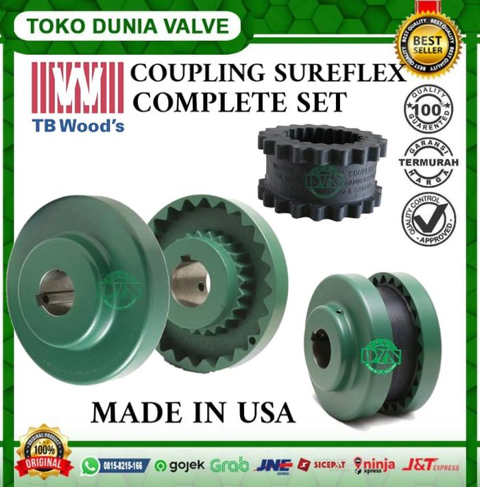 Jual TB WOODS COUPLING SUREFLEX 6S+6J RUBBER SET HARGA MURAH 100% ...