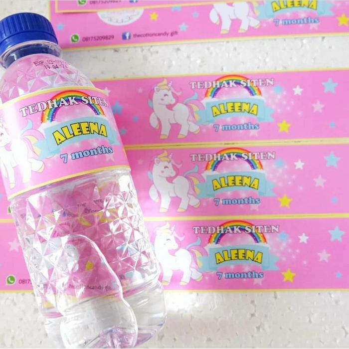 Jual LABEL AQUA BOTOL KECIL / PRINTABLE SWEET CORNER LABEL AIR MINERAL ...