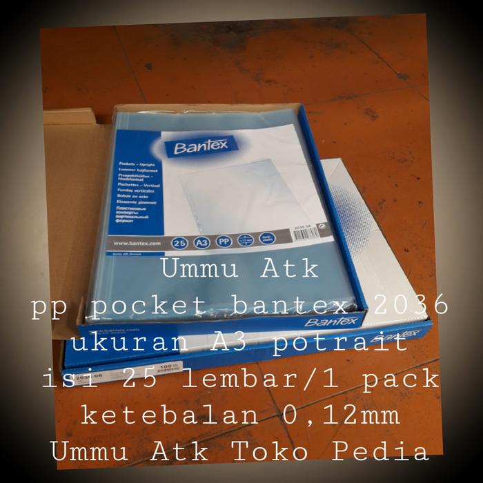 Jual PP Pocket Bantex Vertical Size A3. Isi 25 Lembar. di Seller ...