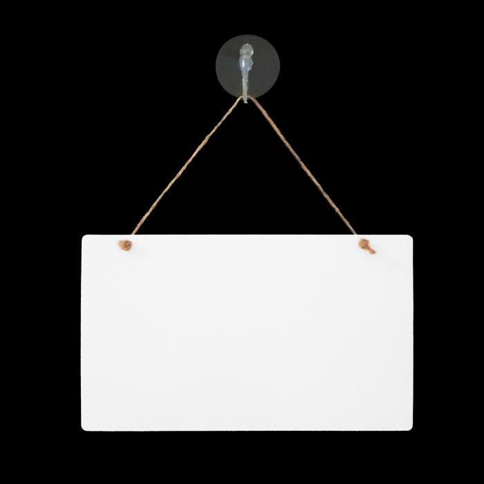 Jual Gantungan Sign AKRILIK PUTIH POLOS 20 x 12 cm - Sign White Board ...