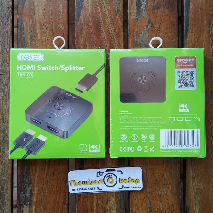 Jual ROBOT HM103 HDMI switch Splitter 2in1out 1in2out BiDirection ...