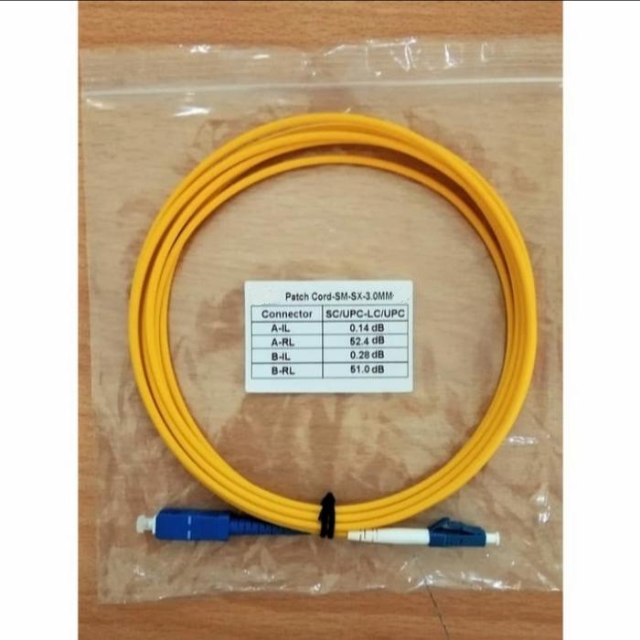 Jual 5m Patchcord SC Upc - LC Upc Patch Cord Fiber Optic Patchcore ...