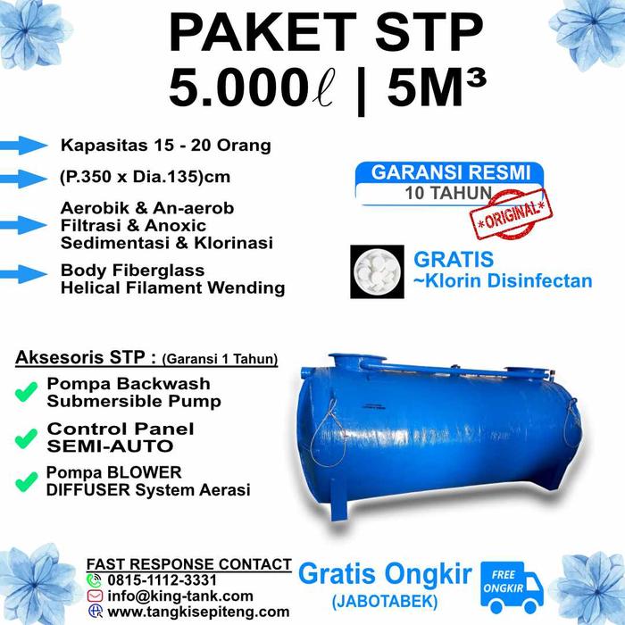 Jual PAKET Lengkap Tangki STP BIOTECH 5000 Liter / 5M3, BIOFILTER ...