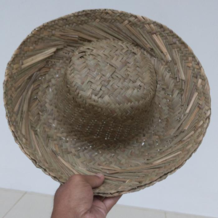 Jual topi caping petani / caping Pak Tani anti panas anyaman pandan ...
