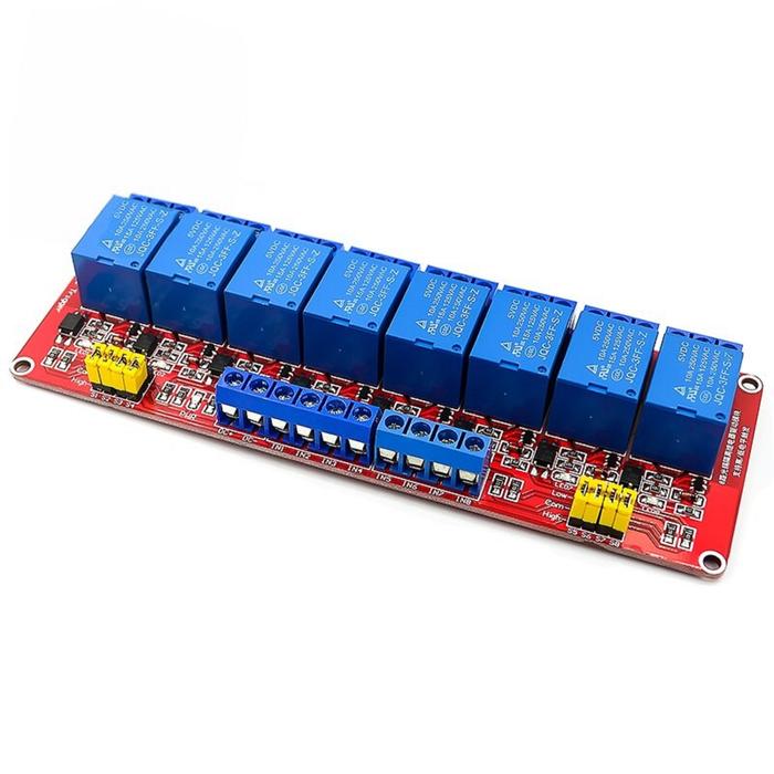 Jual Relay module Arduino 8ch Dual Input bisa High dan Low Active ...