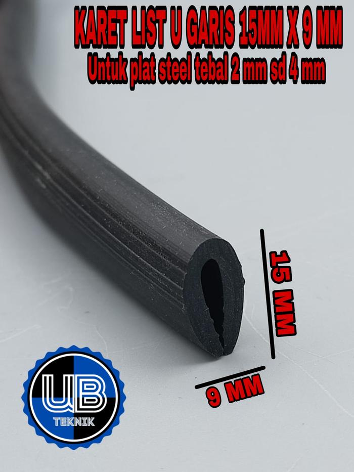 Jual KARET LIST U JEPIT GARIS 15 MM - Jakarta Barat - UB TEKNIK | Tokopedia