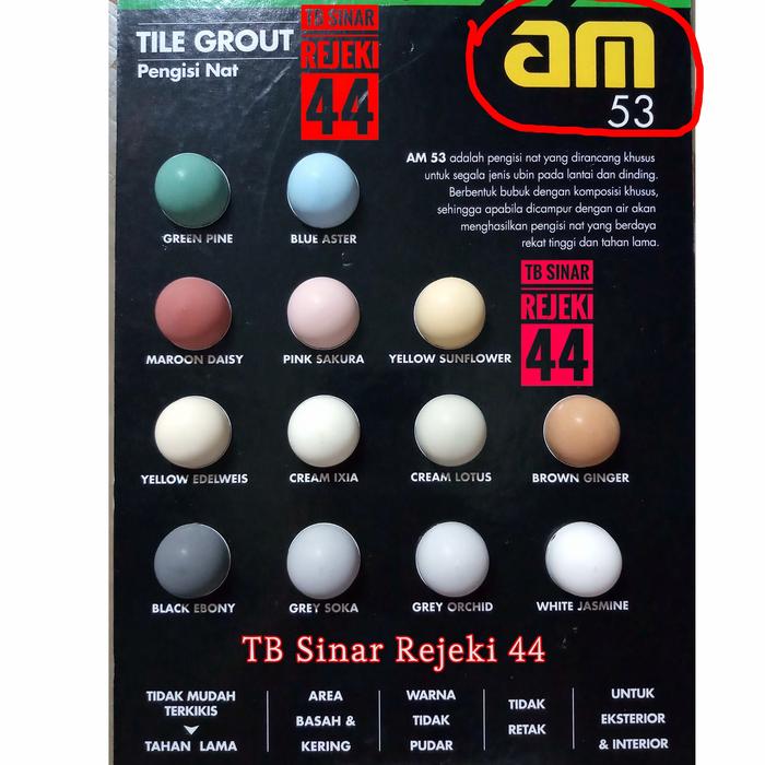 Jual AM 53 Pengisi NAT KERAMIK Tile Grout Semen Warna AM53 mortar warna ...