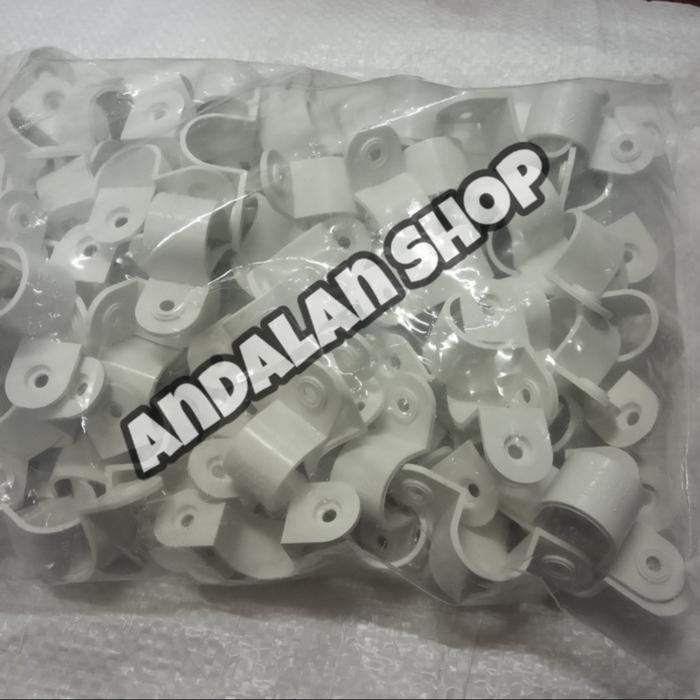 Jual klem boss / klem conduit boss / klem murah / klem pipa - Putih ...