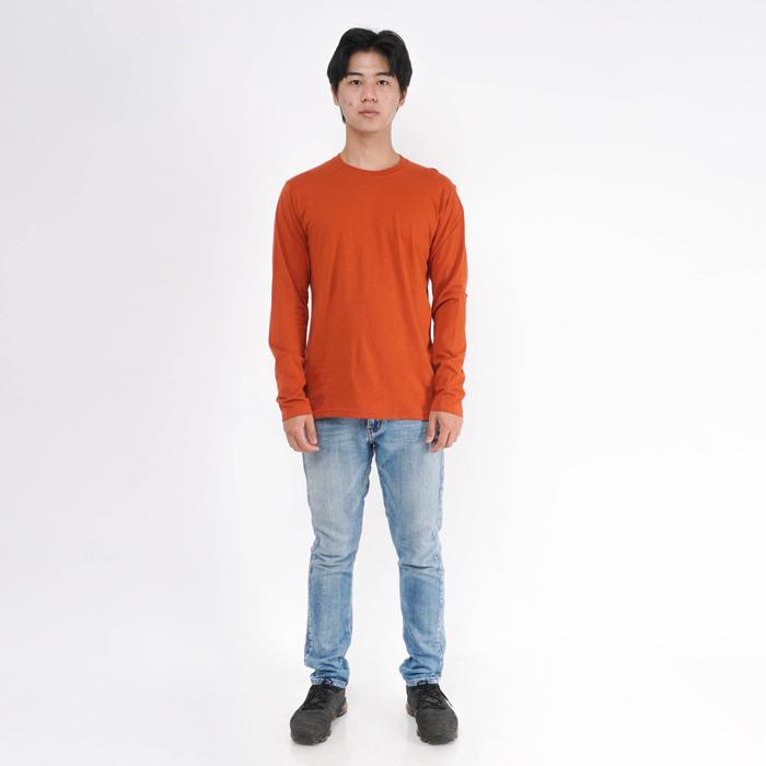 Promo Kaos Polos Lengan Panjang Long Sleeve Premium Soft Cotton Merah ...
