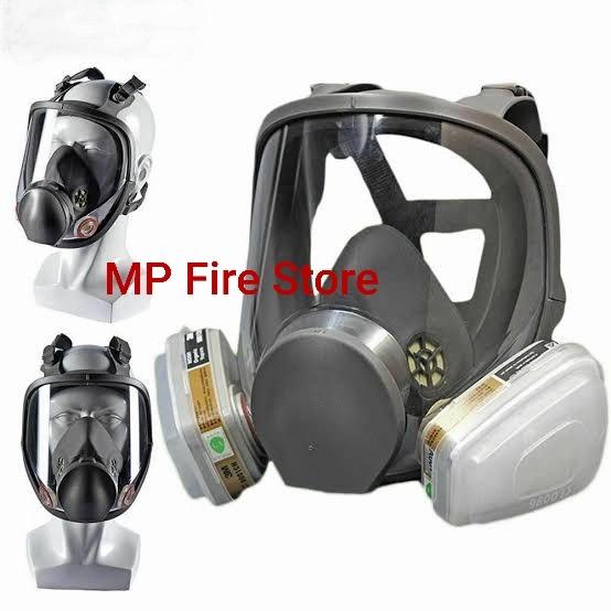 Jual Masker Full Face Mask Gas Respirator Amonia Acid Dust Pemadam Fire ...