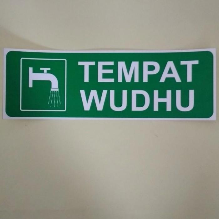 Jual stiker vinyl 24x8cm TEMPAT WUDHU sign rambu k3 - Jakarta Utara ...