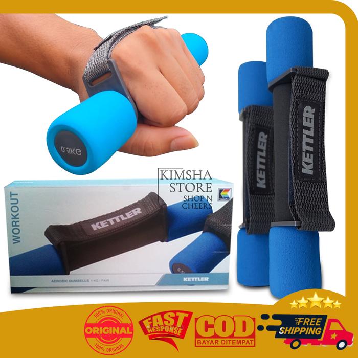 Jual Kettler Aerobic Dumbell 1 kg / Pair ( 2 x 0.5 kg ) Sport Barbel ...