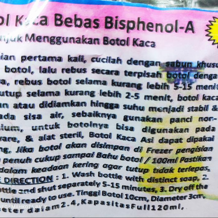 Jual Botol Asi Kaca Tutup Karet 100ml/bpa Free/sni/ - 12pcs Di Seller ...