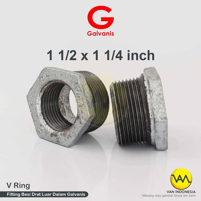 Jual Vlok Ring Galvanis 1 1/2 inch Fitting Pipa Besi Drat Luar Dalam ...