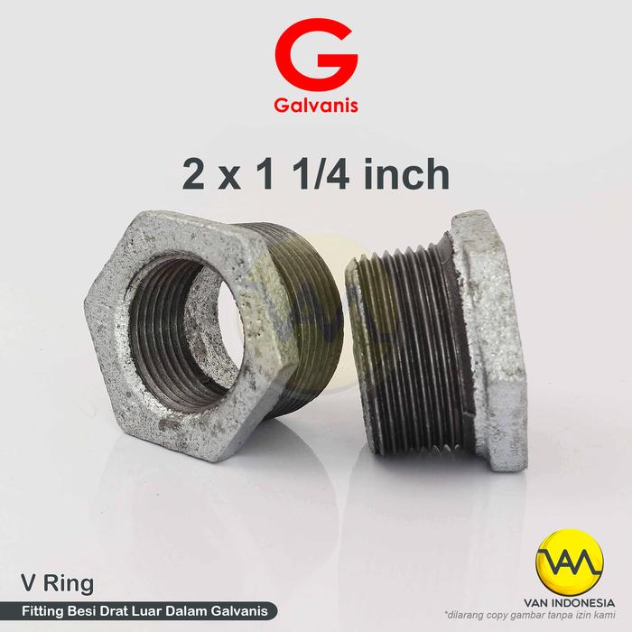 Jual Vlok Ring Galvanis 2 inch Fitting Pipa Besi Drat Luar Dalam - 2 X ...