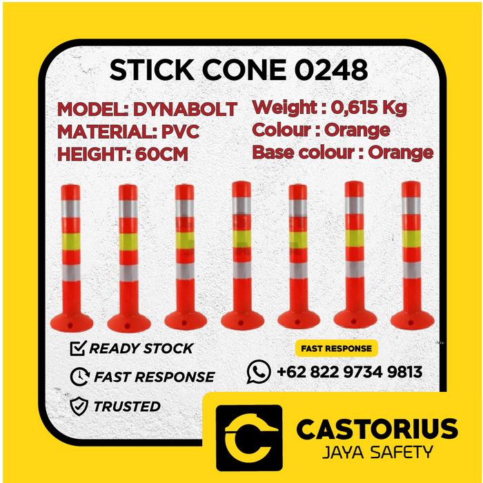 Jual Stick Cone 0248 Traffic Equipment 60cm Traffic Cone Safety Cone ...