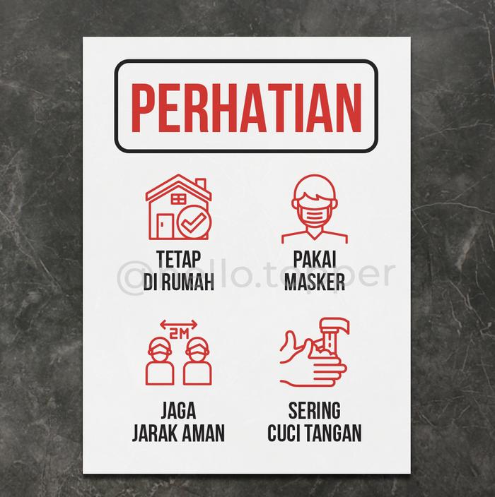 Jual Sign Wajib Patuh Protokol Kesehatan | Sign Akrilik Label Acrylic ...