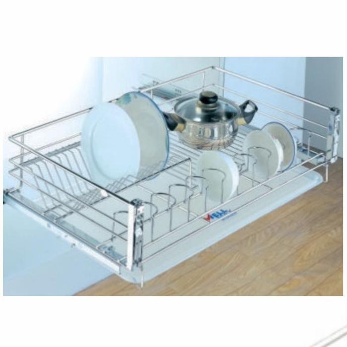 Jual rak piring mangkok stainless stell rel tandem slow motion 60/80/90 ...