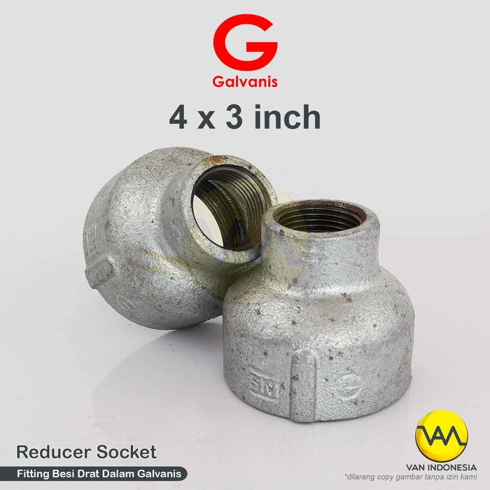 Jual Reducer Socket Galvanis 4 inch Fitting Pipa Besi Drat Dalam - Kota ...