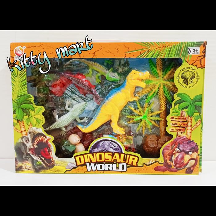 Jual DINOSAUR WORLD BOX PACKAGING MAINAN DINOSAURUS SET - Kuning ...